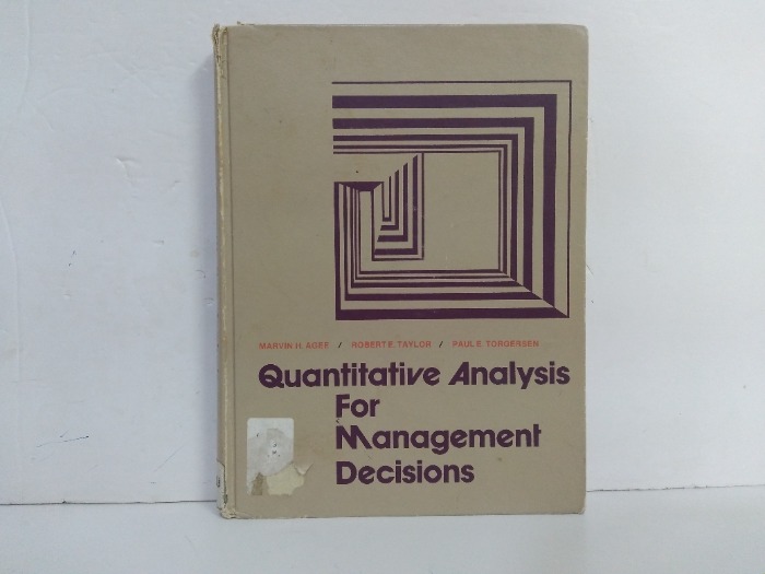 Quantitative Analysis For Management Decisions